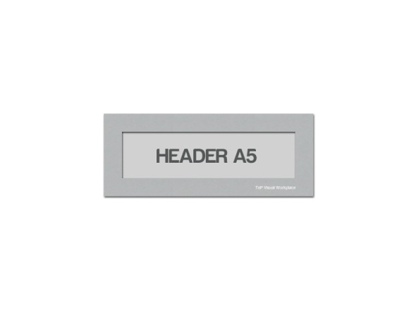 Magnetic window A5 headers - TnP Visual Workplace