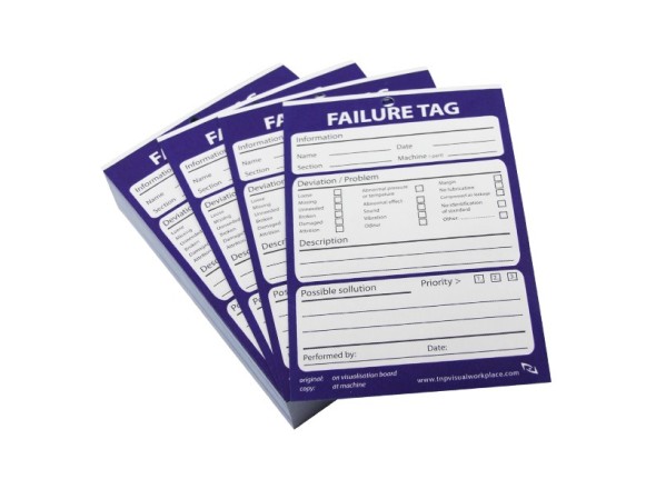 5S Failure Tag - TnP Visual Workplace